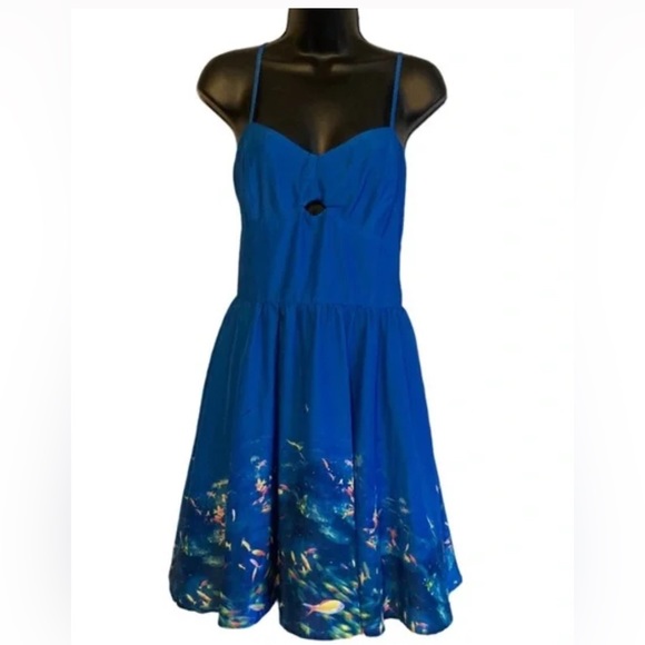 Lamour | Dresses | Host Pick Blue Fish Dress Lamour | Poshmark